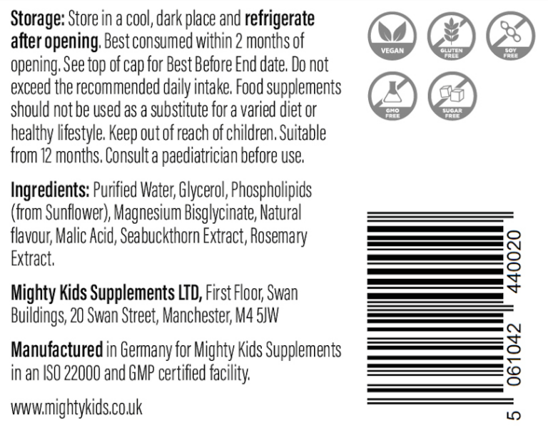 Liposomal Magnesium (Age 1+) - Mighty Kids